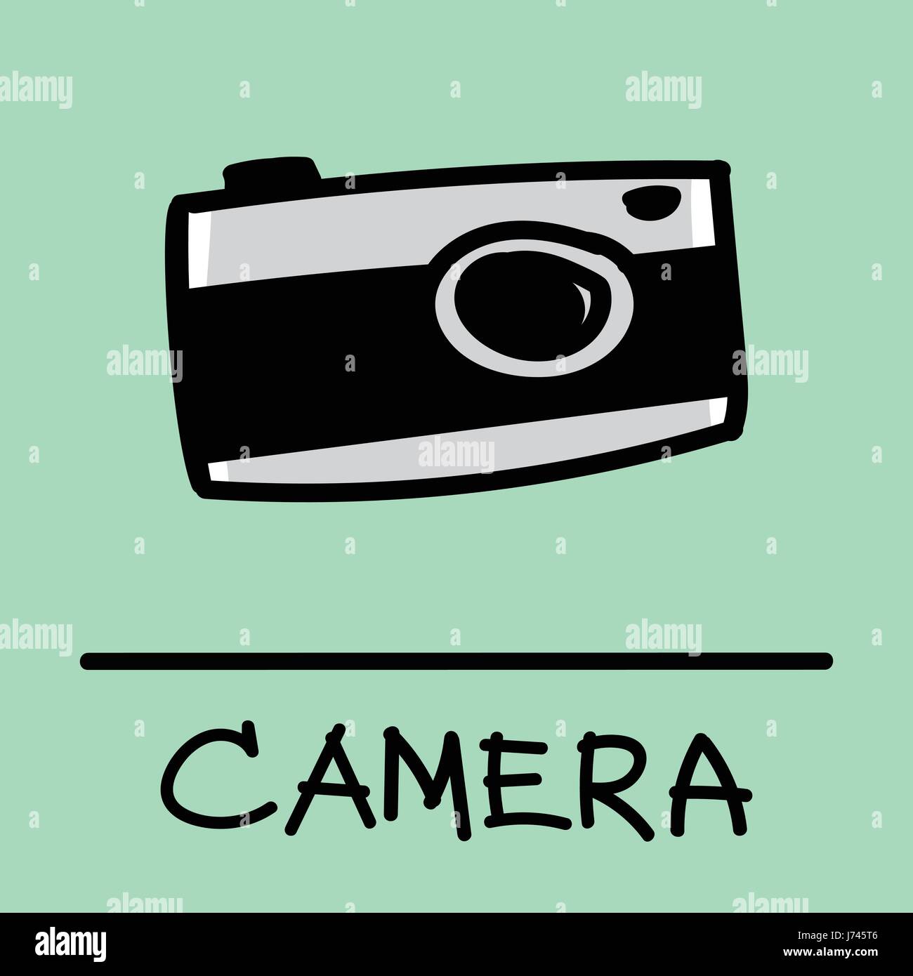 camera hand-drawn style,drawing,hand drawn, illustration Stock Vector ...