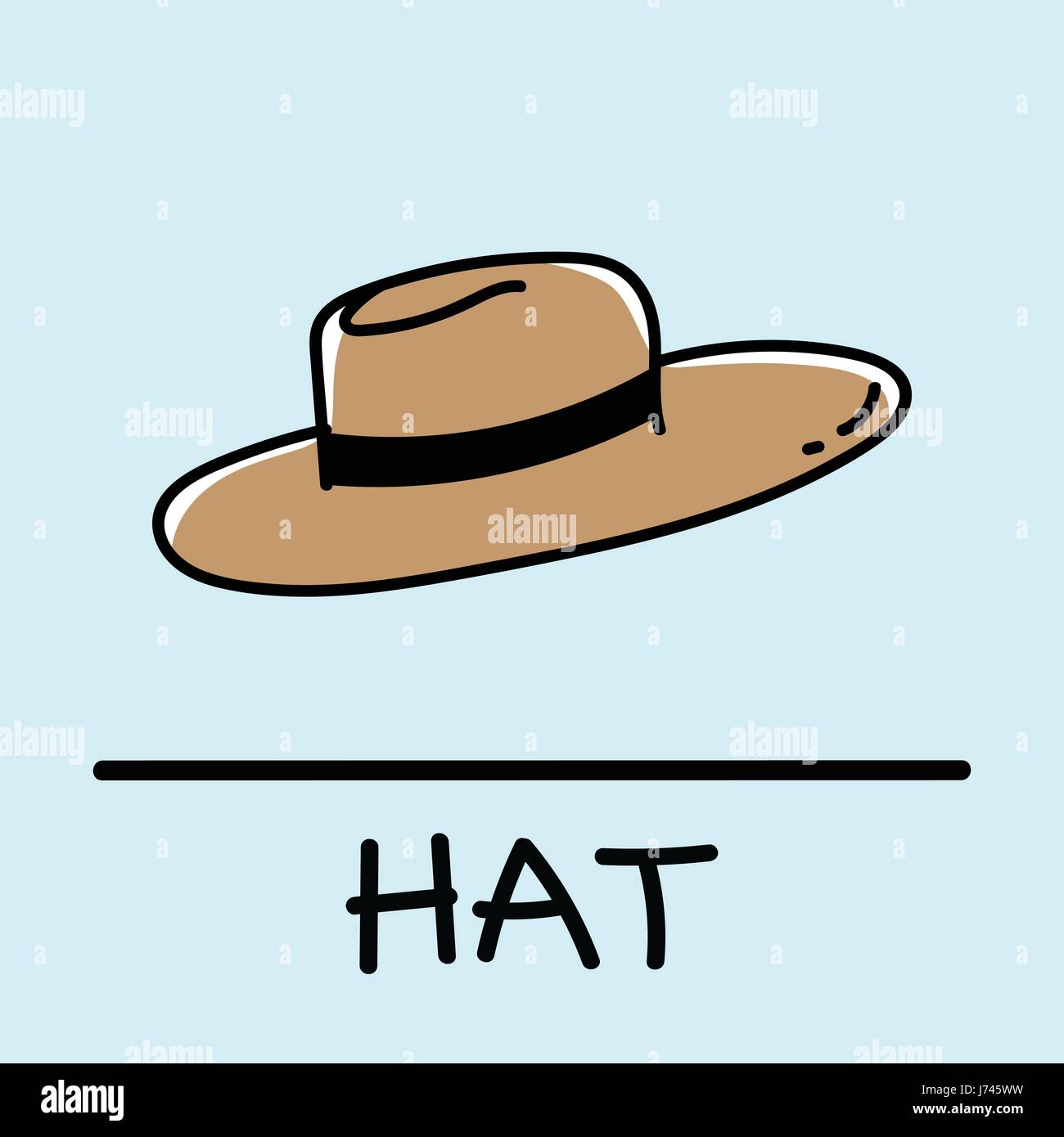 hat hand-drawn style,drawing,hand drawn, illustration Stock Vector ...