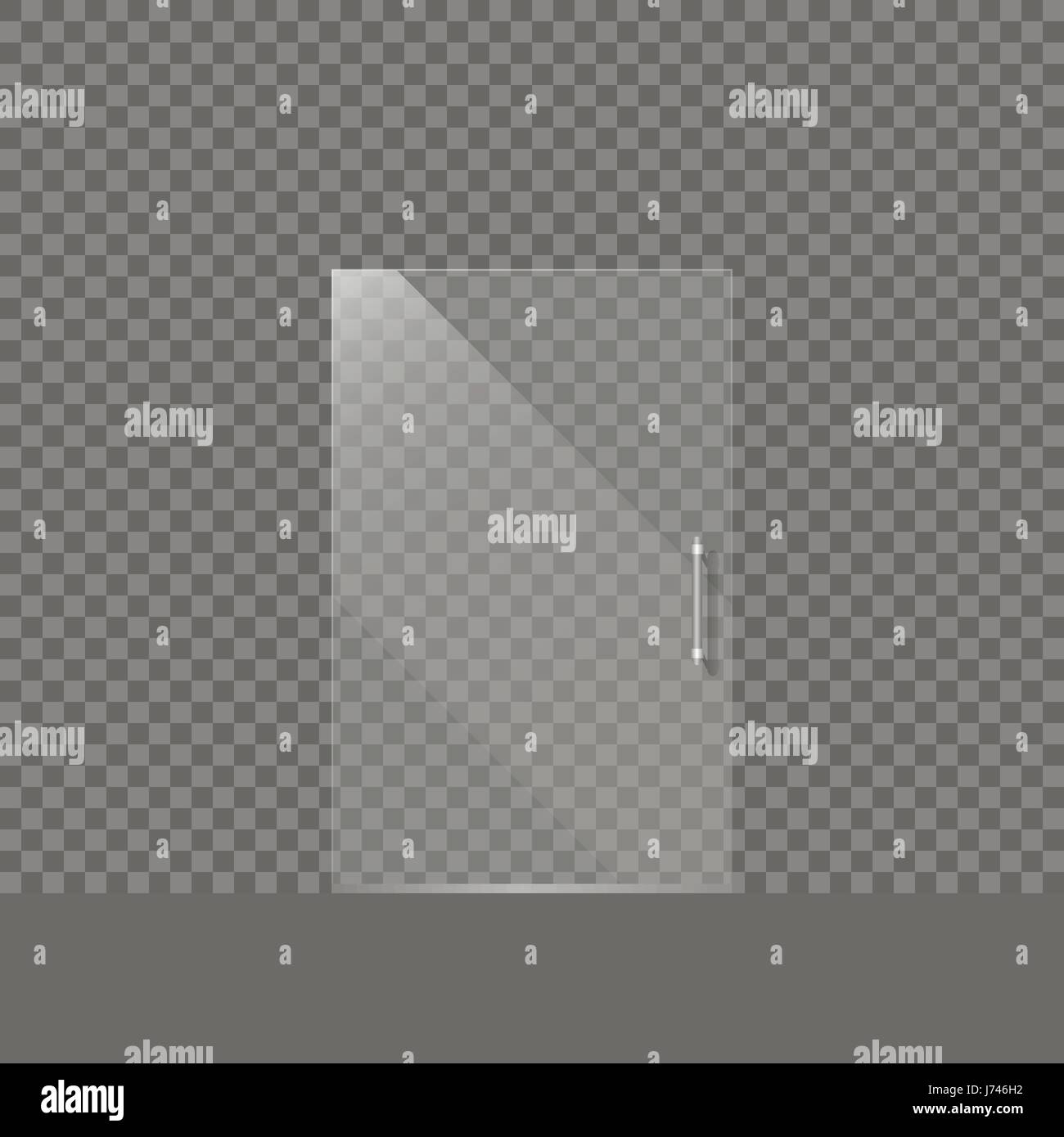 Transparent glass door Stock Vector Image & Art - Alamy