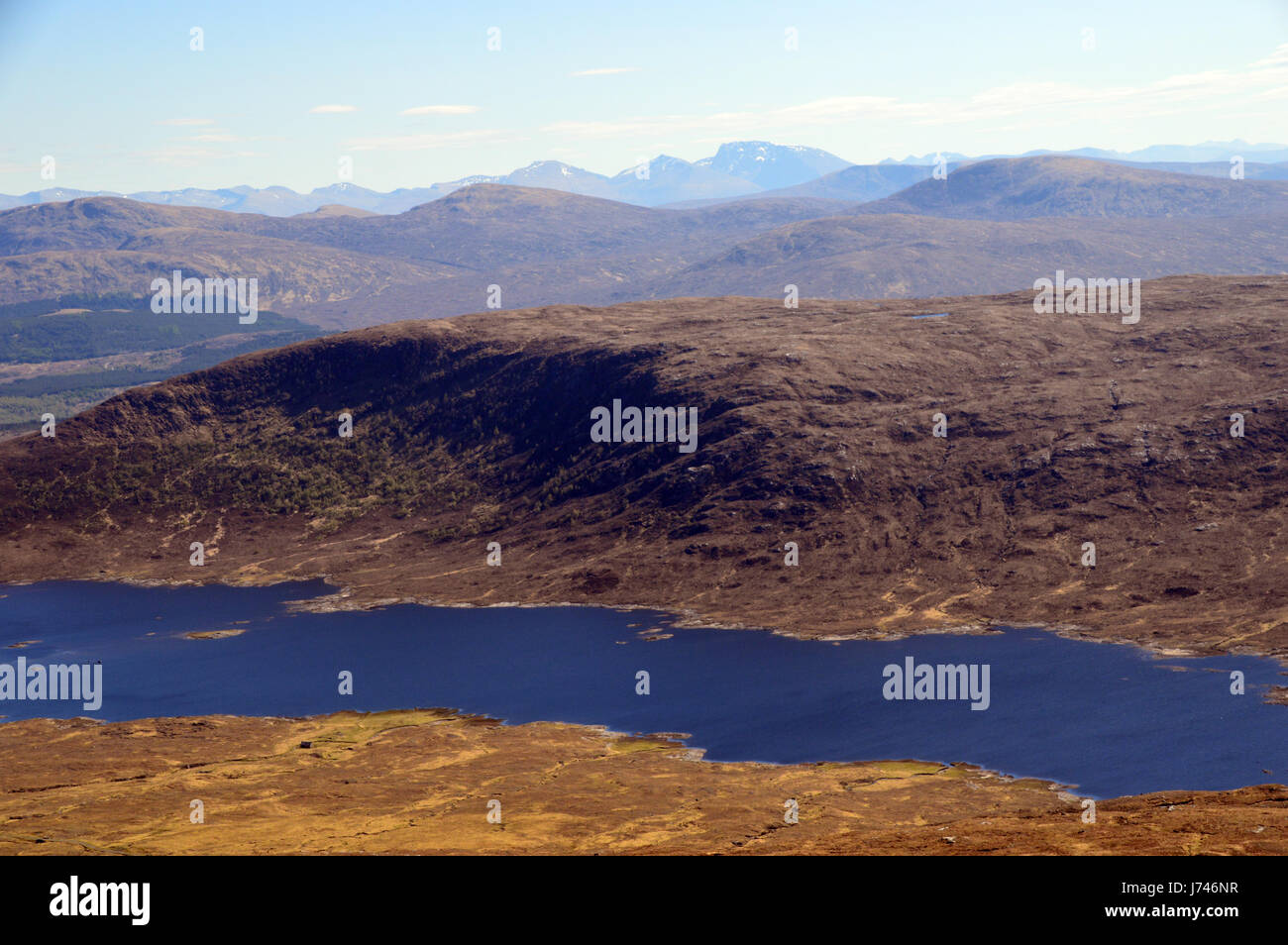 Loch Loyne and the Ben Nevis Range from the Scottish Mountain Corbett ...