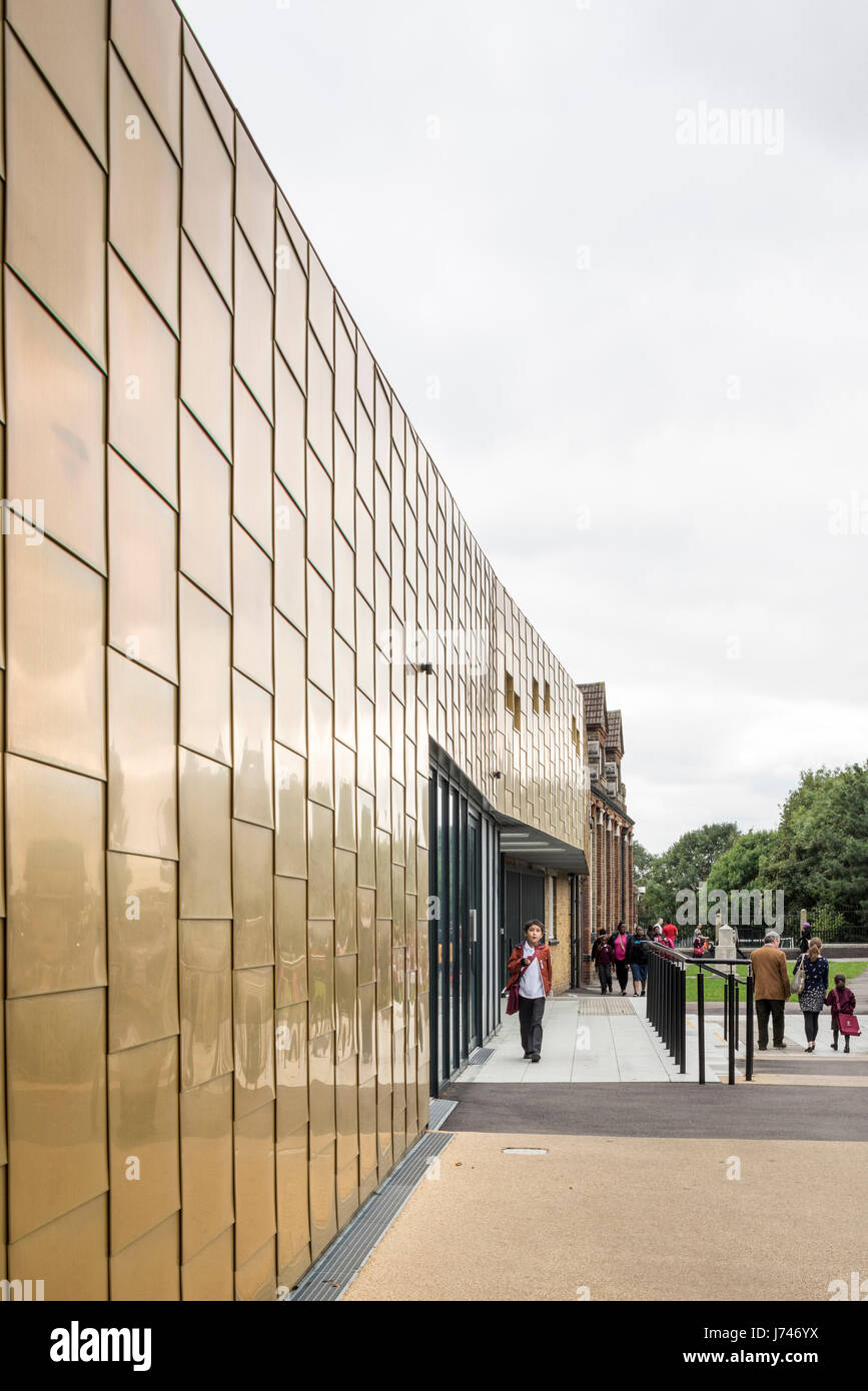 Entrance ramp cladding detail. Whitehorse Manor Junior School at ...