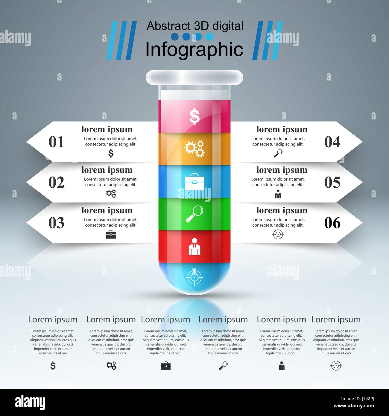 Test tube. Experiments. Business infographics Stock Vector Image & Art ...