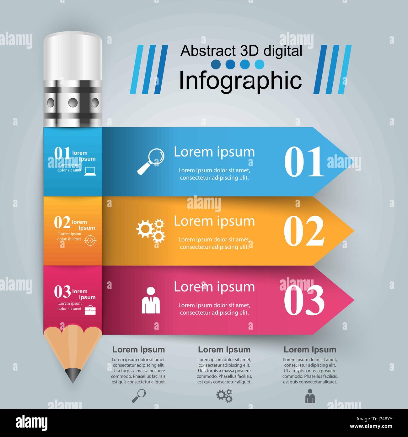 Business Infographics. Pencil icon Stock Vector Image & Art - Alamy