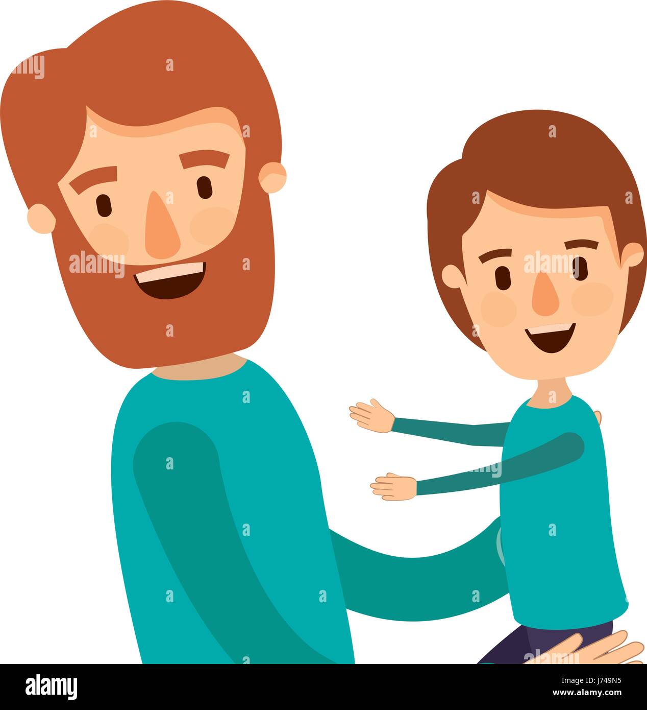 Man carrying child Stock Vector Images - Alamy