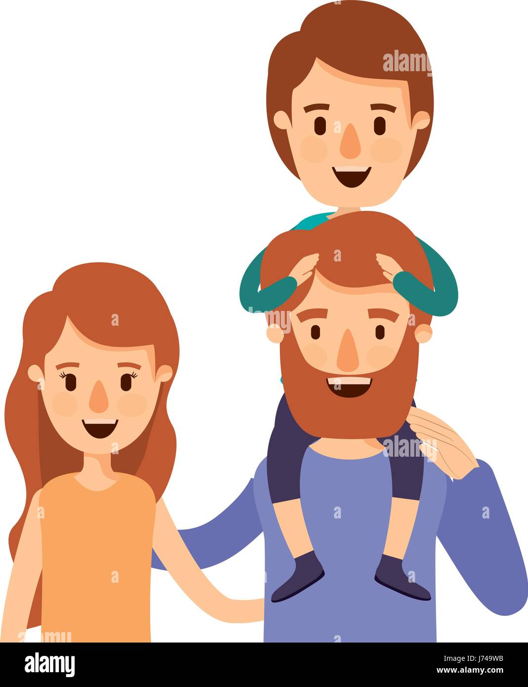 Wavy long hair back Stock Vector Images - Alamy