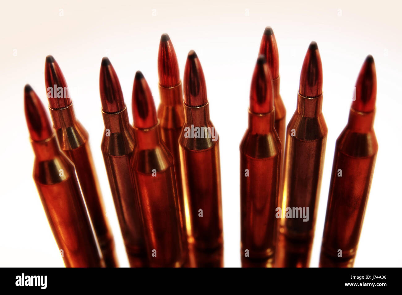 closeup brass ammunition cartridge caliber bullet danger macro close-up ...