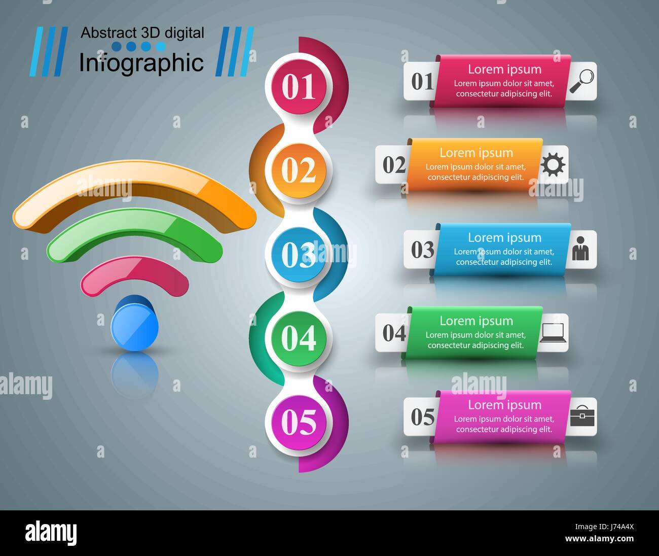 Business infographics. Wi-fi icon Stock Vector Image & Art - Alamy