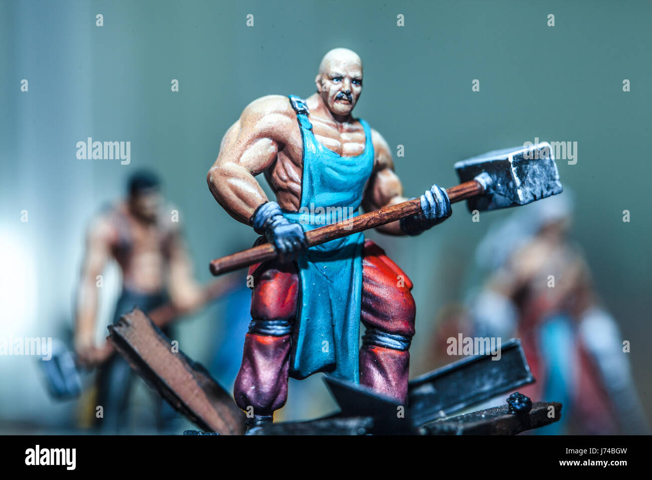 muscle smith collectible figurines Stock Photo - Alamy