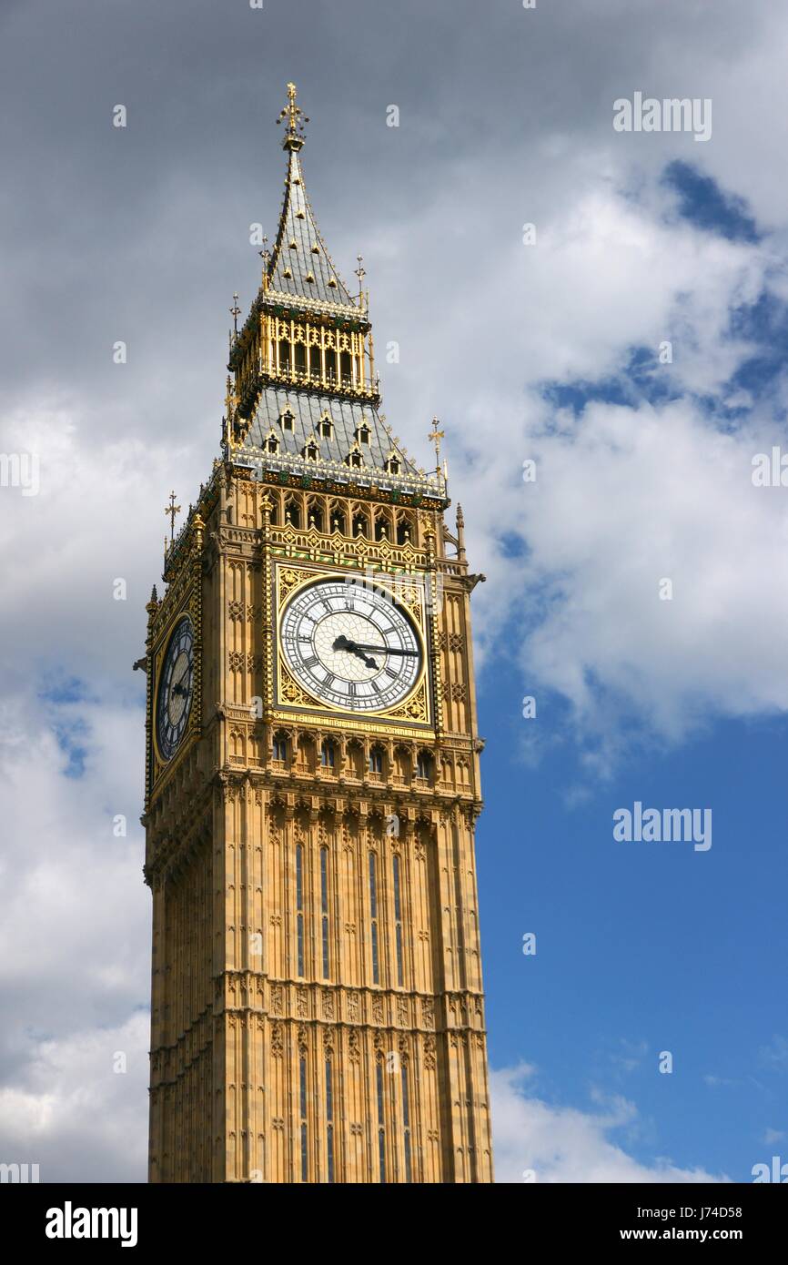 tower metropolis clock london england firmament sky britain blue tower ...