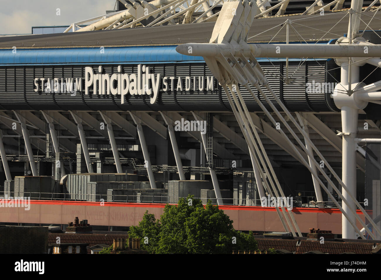 Cardiff Castle and Principality Stadium, formally Millennium Stadium ...