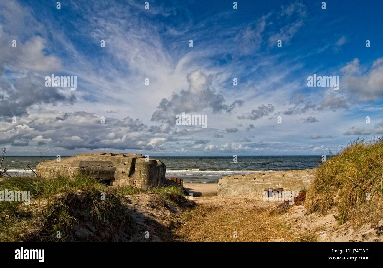 denmark north salt water sea ocean water historical beach seaside the ...