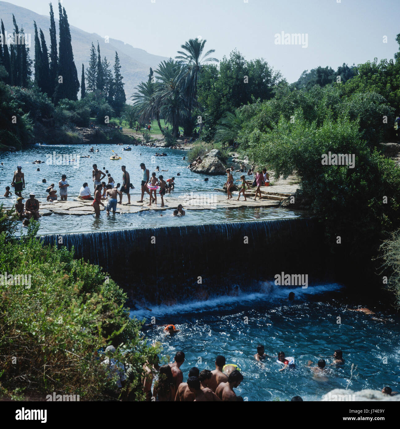 Israel, The North, Sachne Lake, Bathers Stock Photo - Alamy