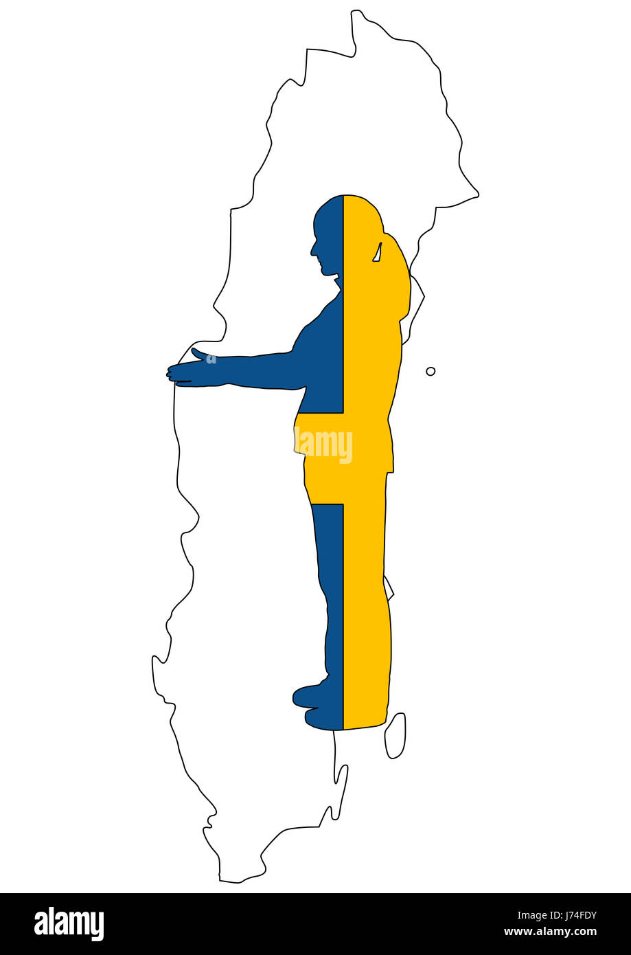 hand hands handshake sweden receive swedish woman sign signal blue hand ...