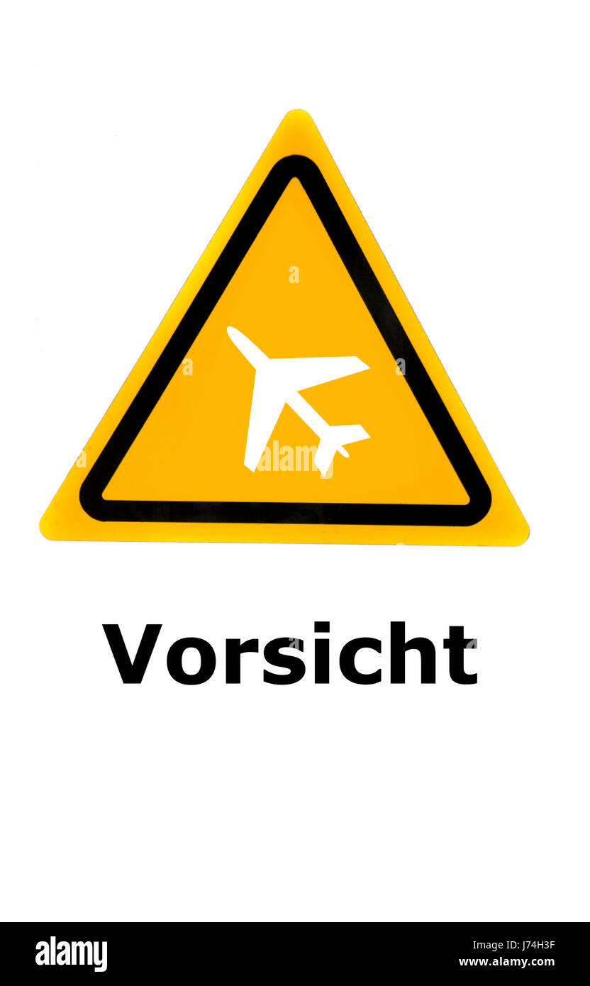 Plane warning sign Cut Out Stock Images & Pictures - Alamy