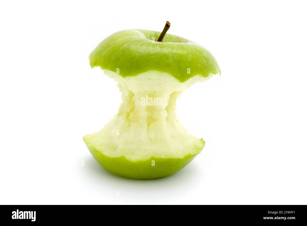 isolated core white apple green food aliment health isolated closeup ...