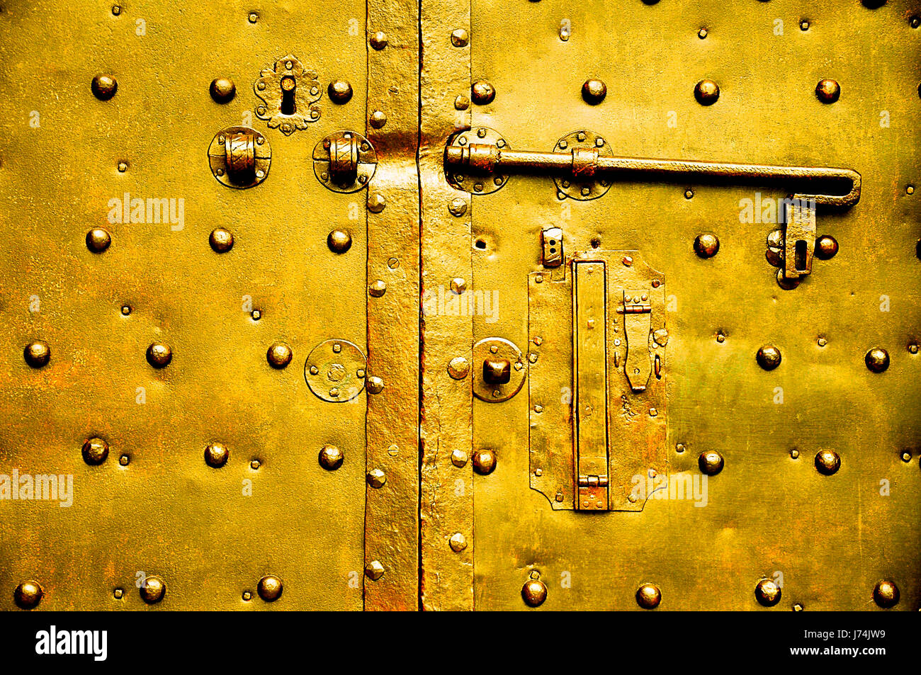 goal passage gate archgway gantry door golden abstract bolt lock gold ...