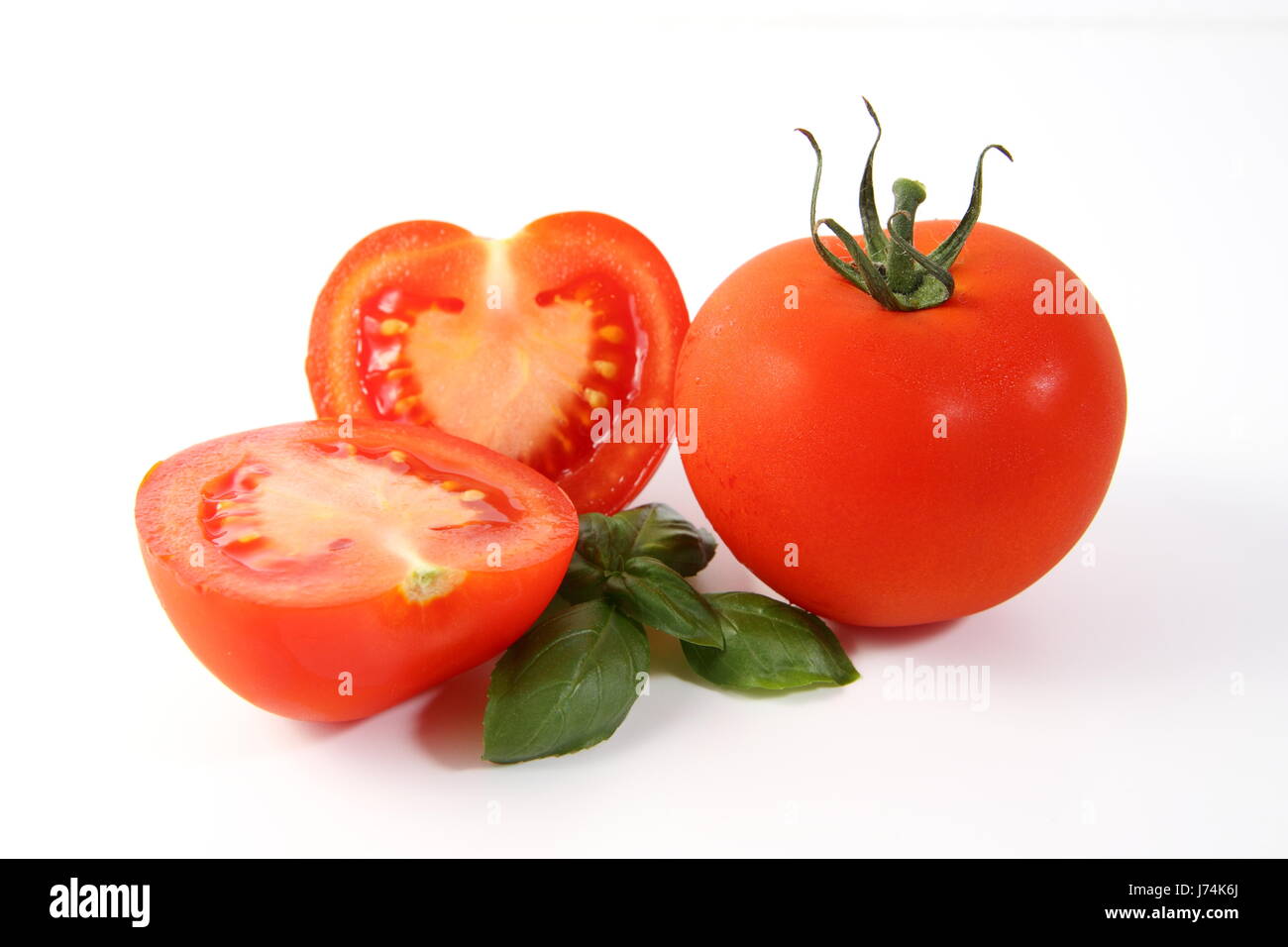 food aliment vegetable tomatoes tomatos basil half halves halved tomato ...