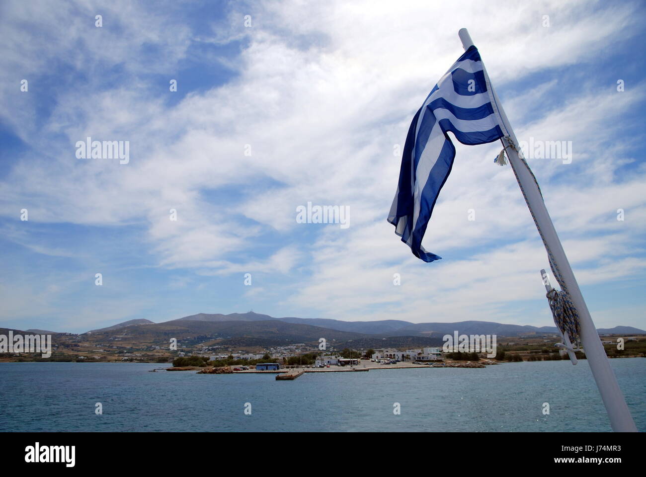 Greece flag ship hi-res stock photography and images - Alamy
