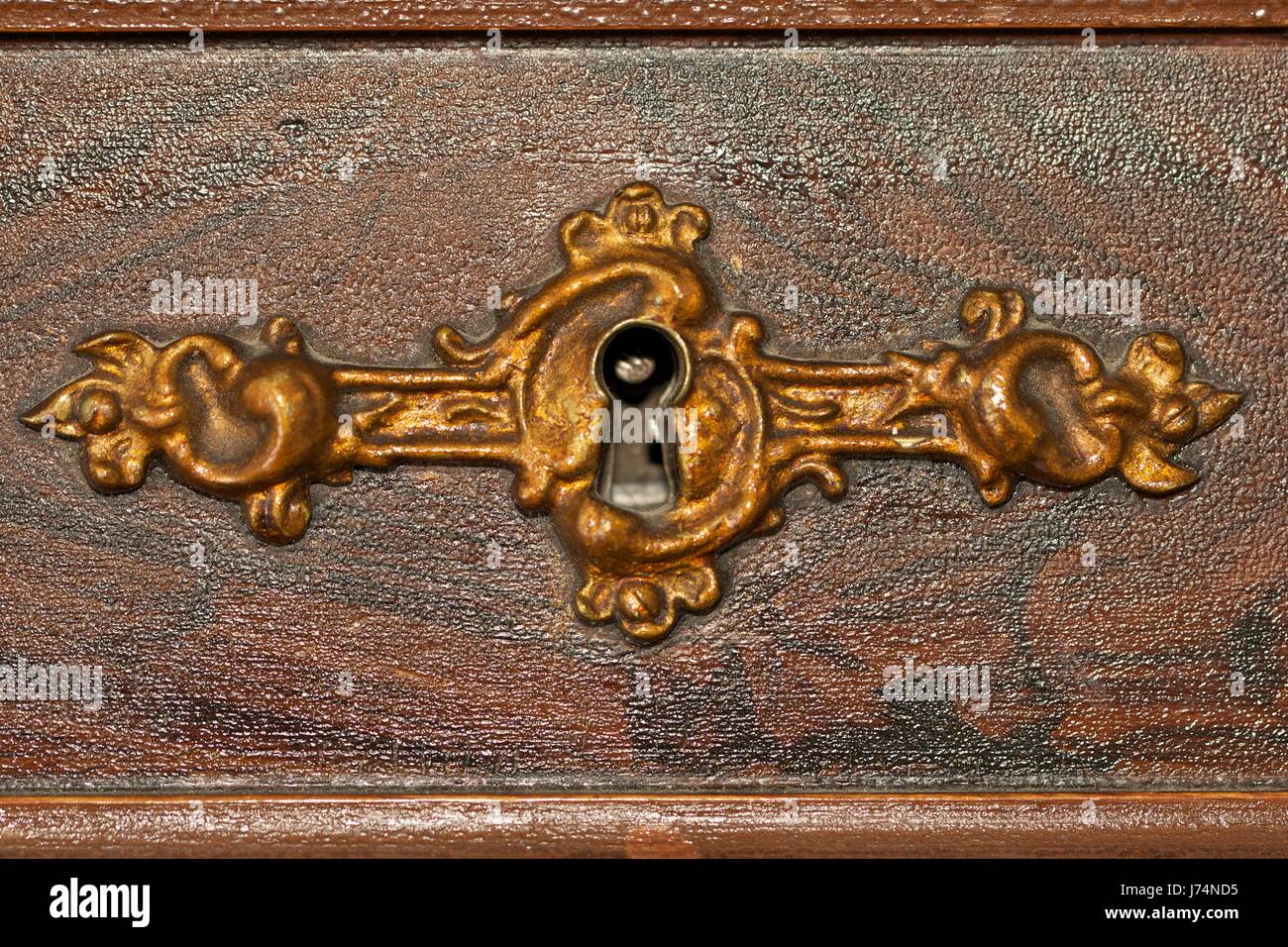 antique metal protect protection nostalgic key old lock iron closeup ...