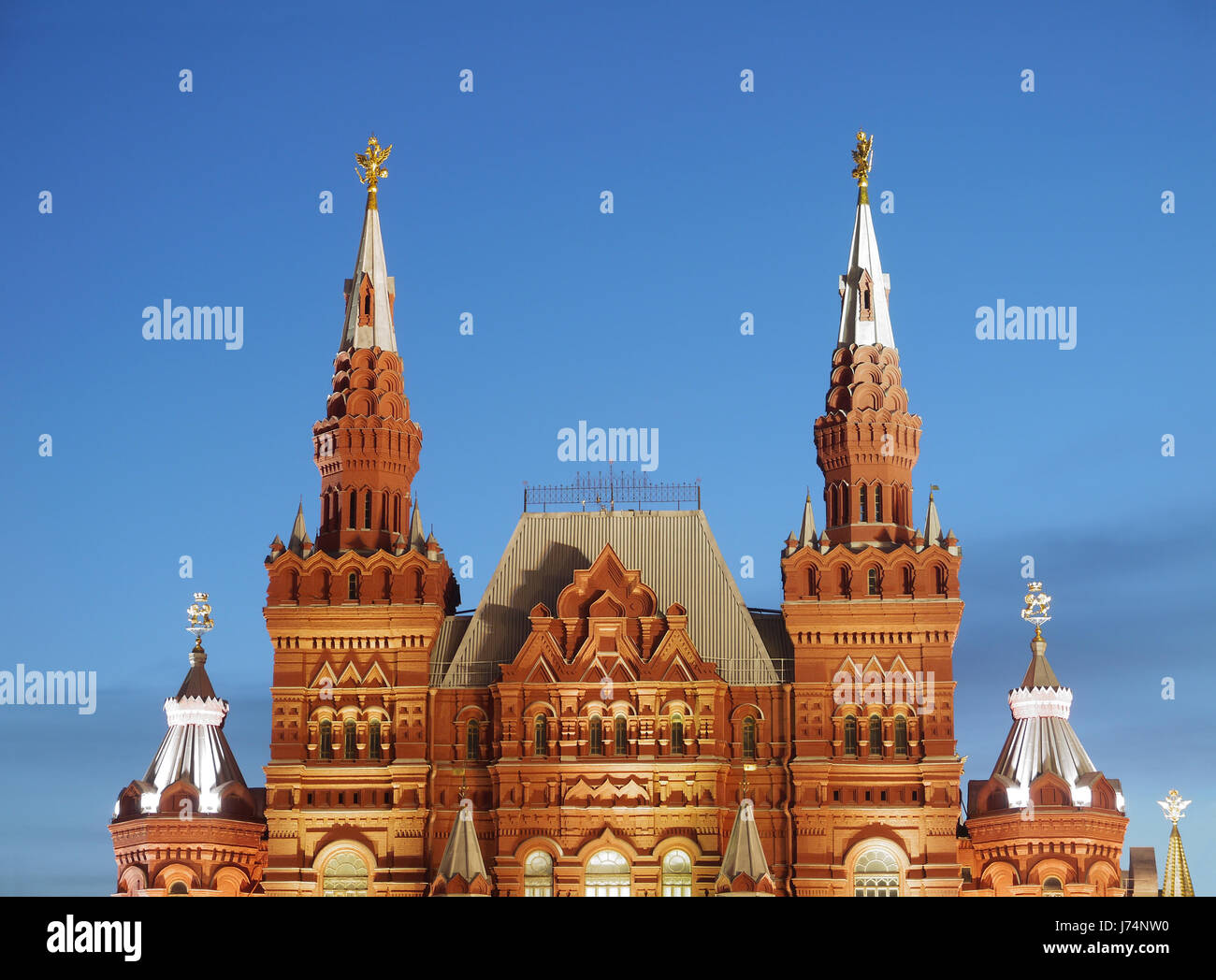 russia moscow museum towers facade style of construction architecture ...