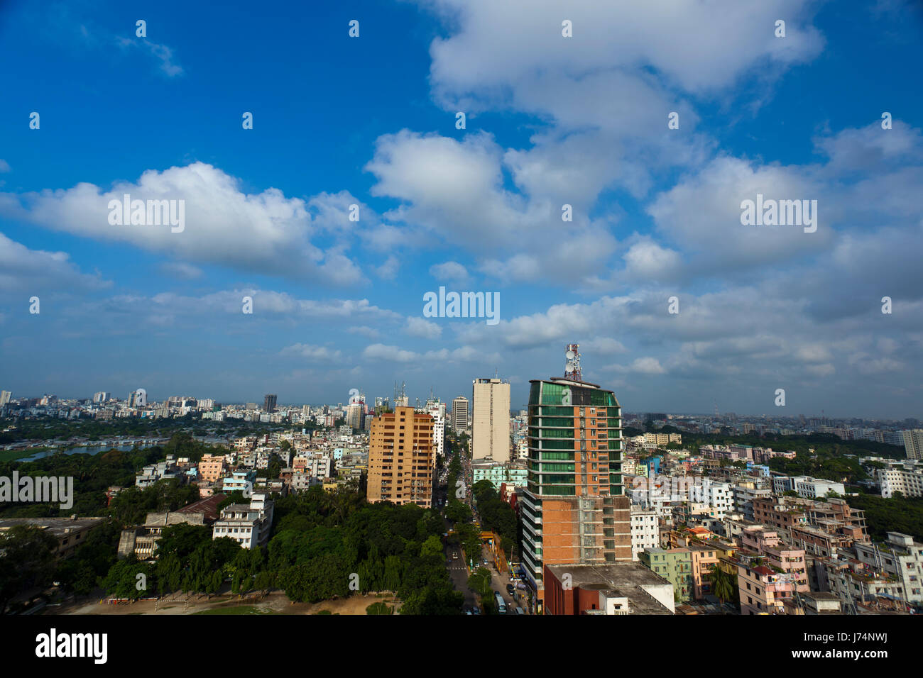 Top view of the Mohakhali-Gulshan1 area in Dhaka city, Bangladesh Stock ...