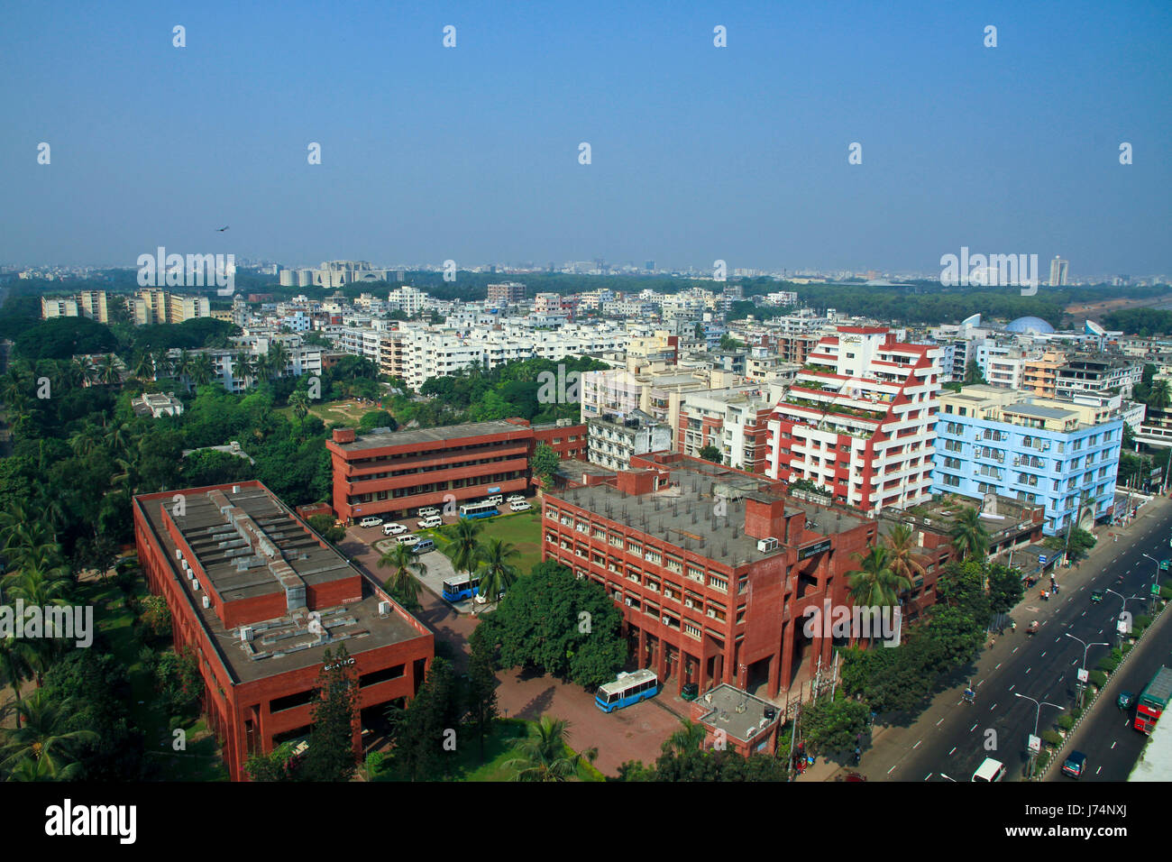Top view of Farmgate area in Dhaka city, Bangladesh Stock Photo - Alamy