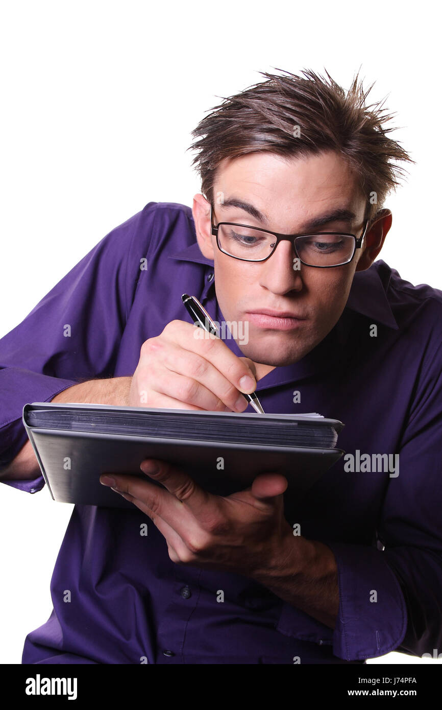 man writing on Stock Photo - Alamy