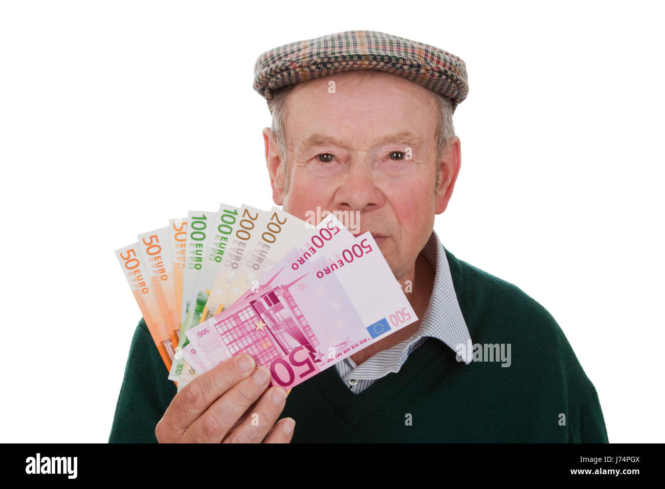 old man with money Stock Photo - Alamy