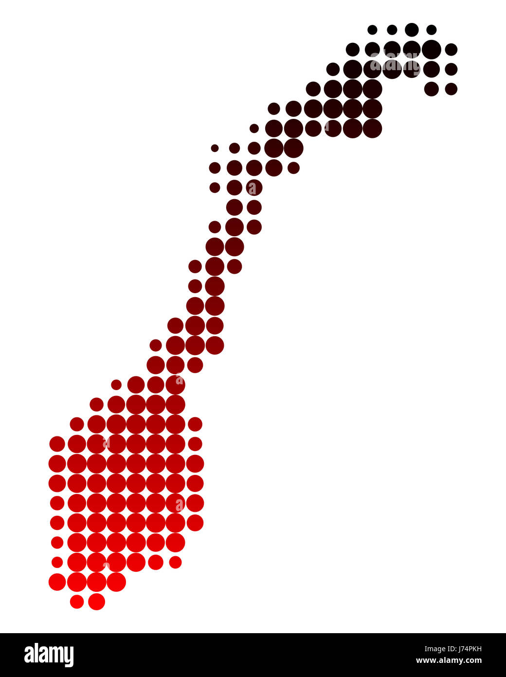 Map of norway Cut Out Stock Images & Pictures - Alamy