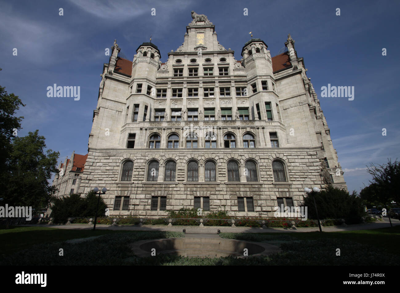 historical town hall saxony Leipzig city wall historical metropolis ...