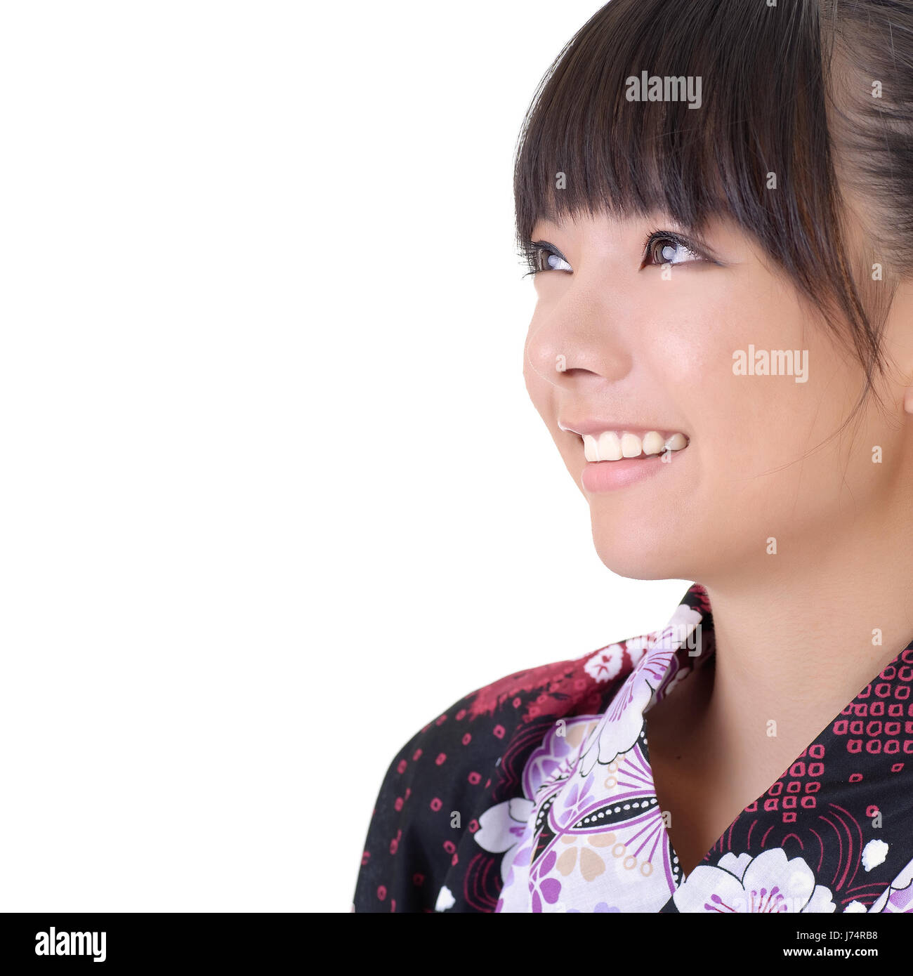 woman lifestyle closeup japanese japan kimono laugh laughs laughing ...