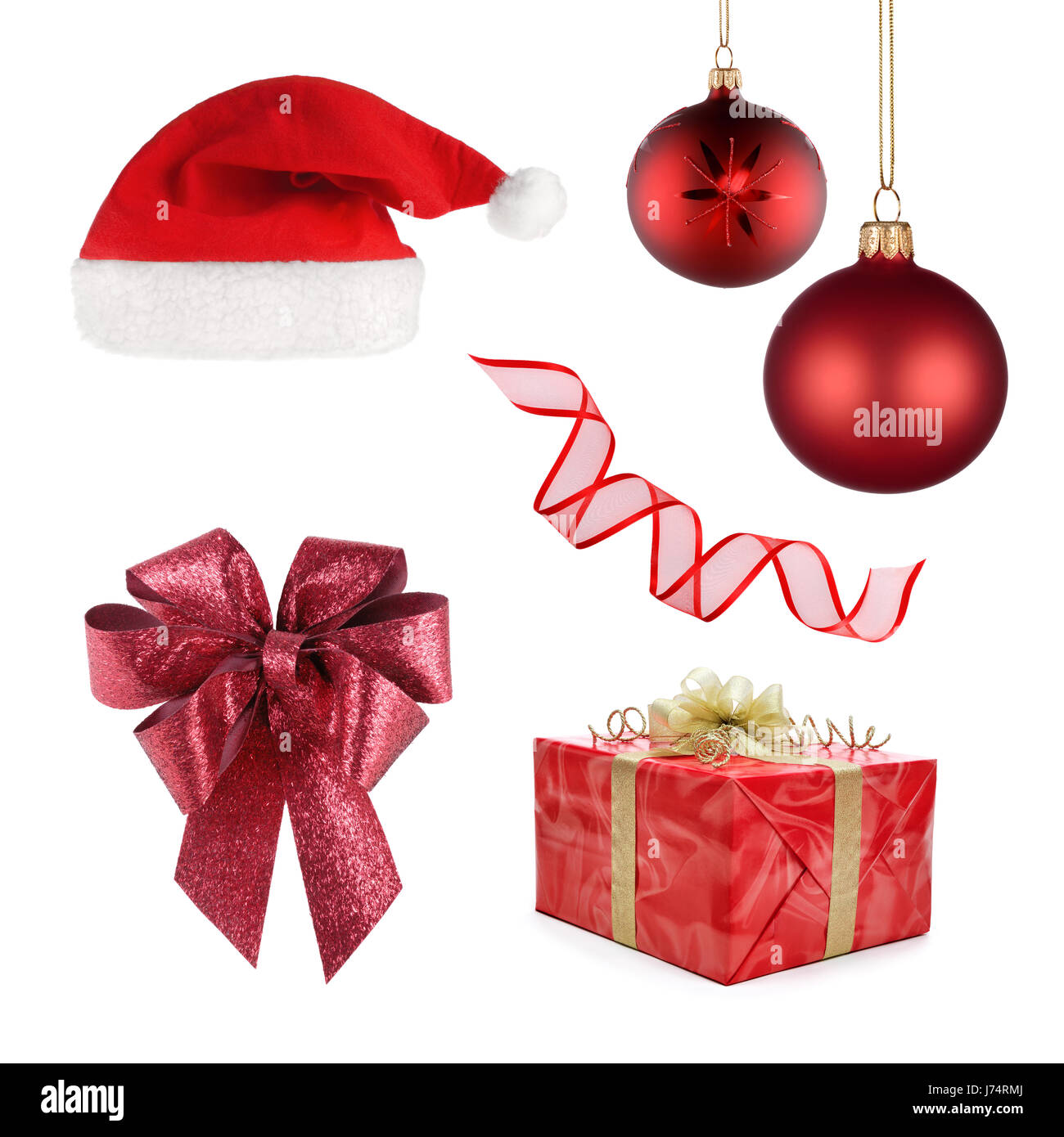 christmas set with different objects Stock Photo - Alamy