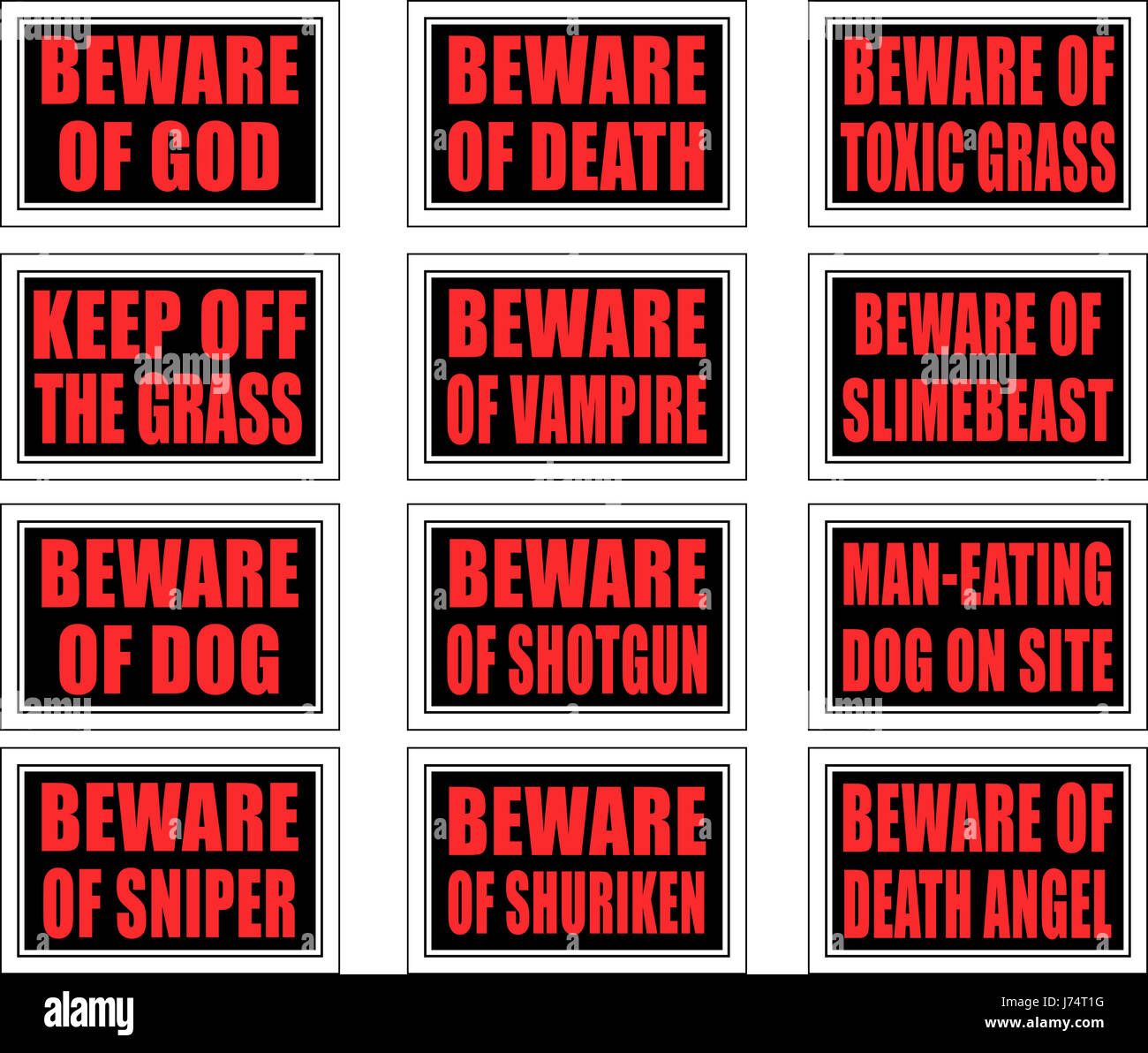 warning off danger god isolated death park graphic sassy obtrusive ...