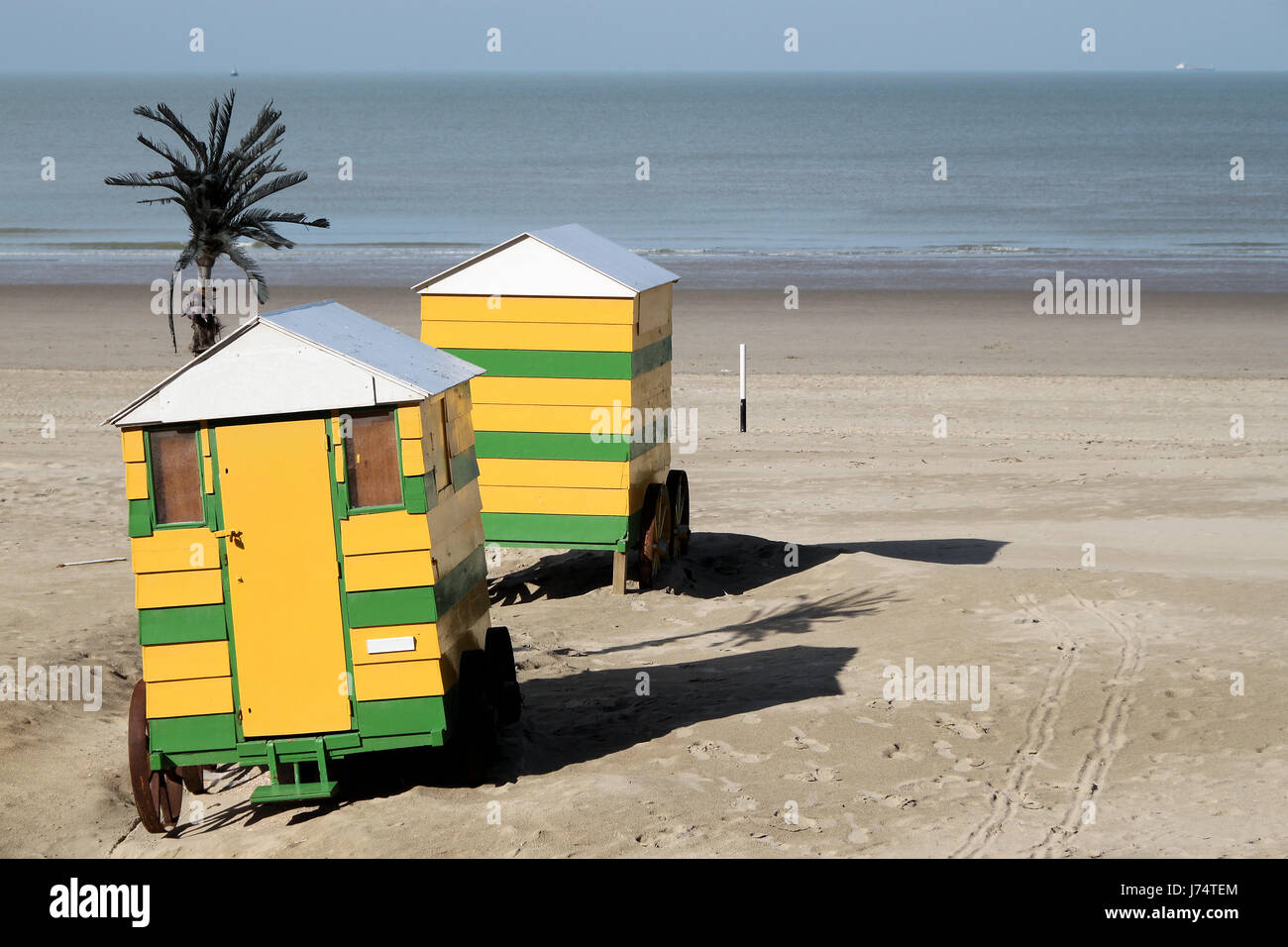 beach seaside the beach seashore belgium changing cubicle locker stairs ...