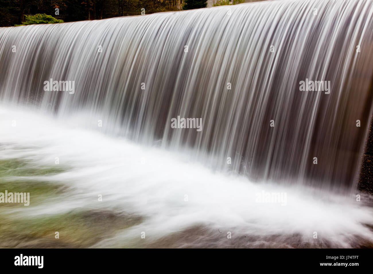 waterfall supply water horizontal waterfall fountain torrent side view ...