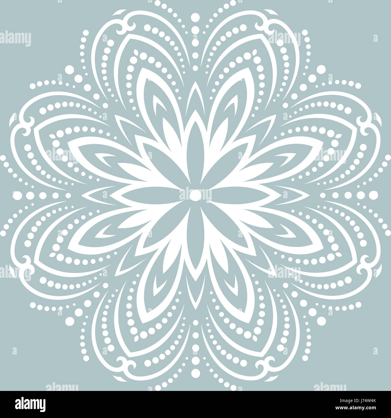 Pretty Round Snowflake Stock Photo - Alamy