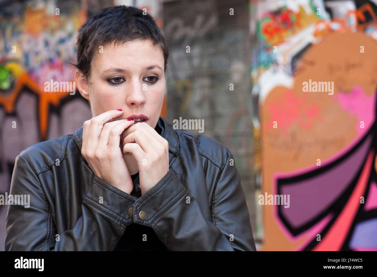 Distraught fear hi-res stock photography and images - Alamy