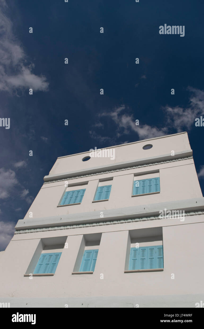 blue house building traditional style of construction architecture ...