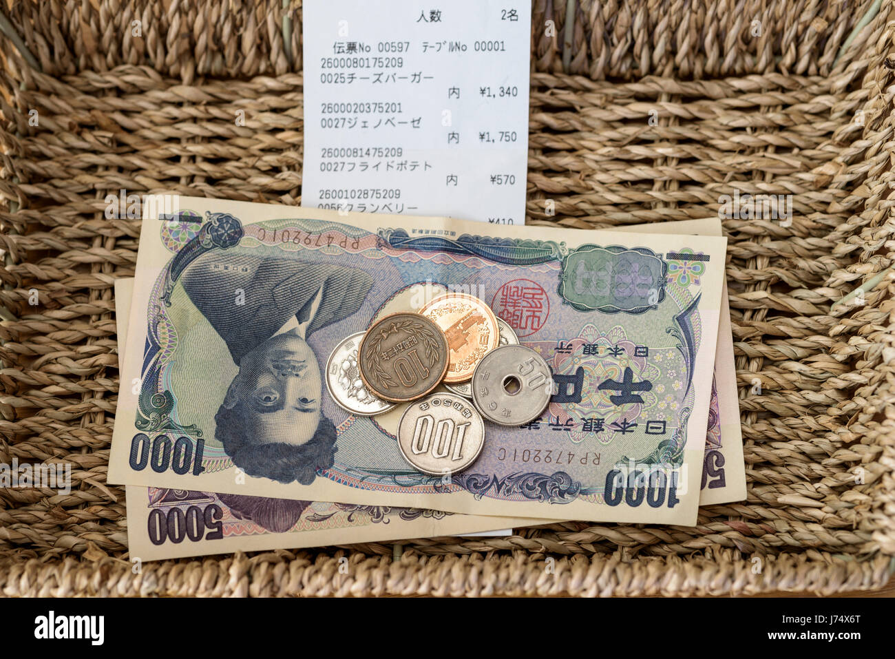 Receipt restaurant hi-res stock photography and images - Alamy