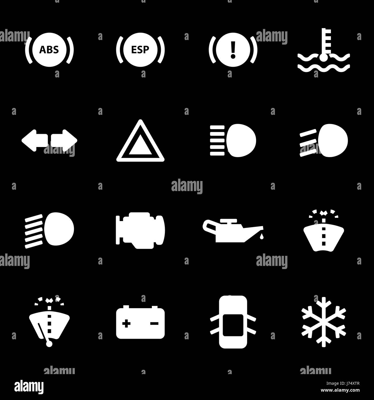 Car dashboard icons Stock Vector Images - Alamy