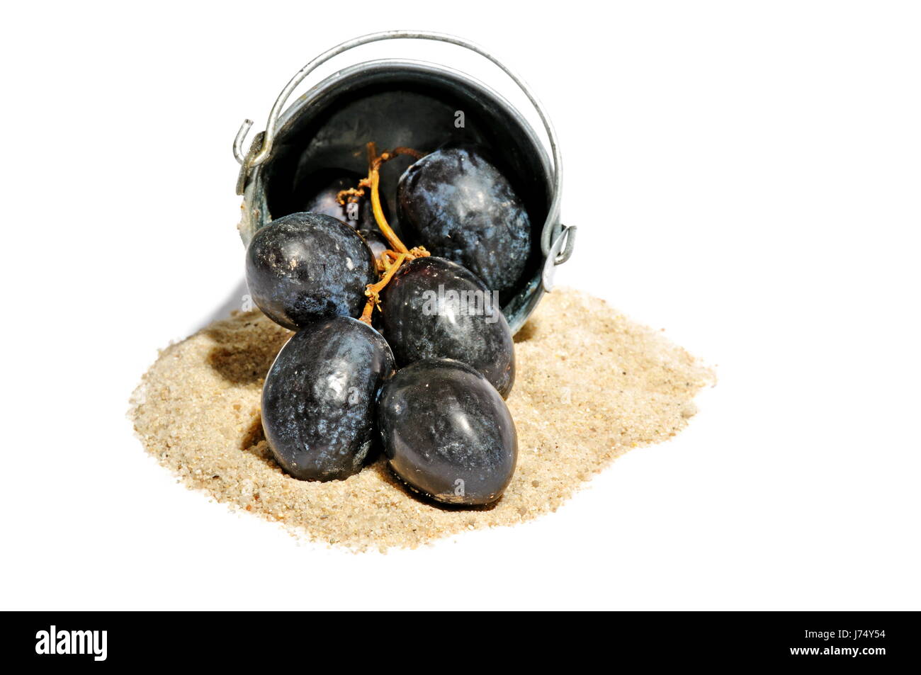grapes in a bucket Stock Photo - Alamy