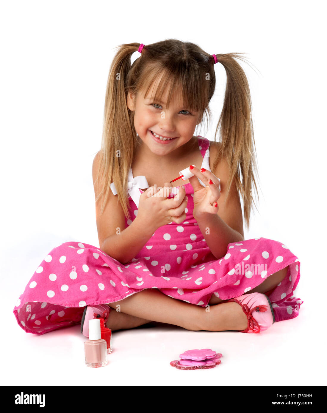 fashion kid female copyspace one front expression cute feminine ...