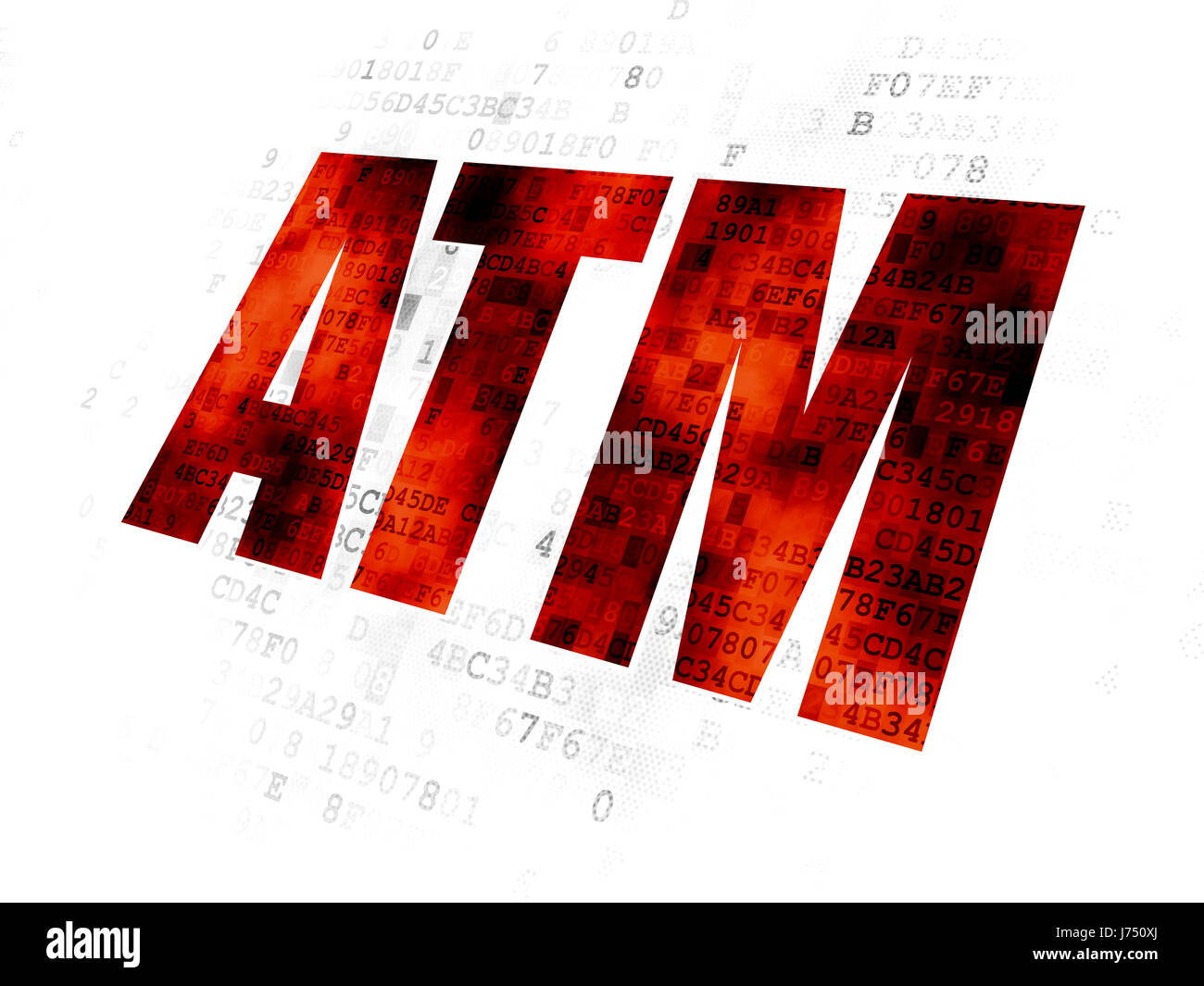 Banking concept: ATM on Digital background Stock Photo - Alamy