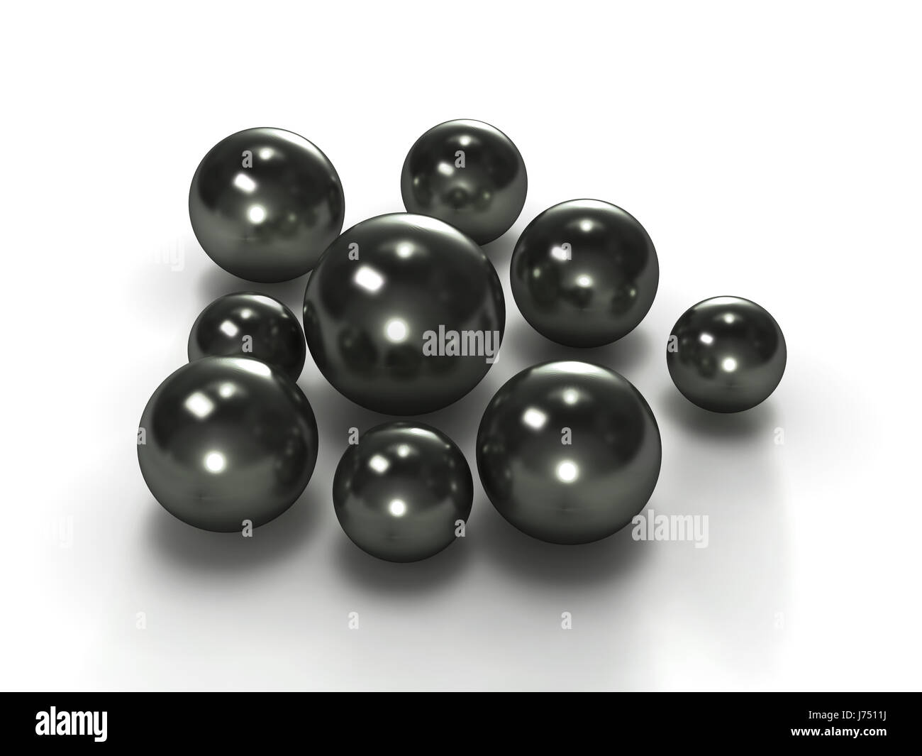 Group of black pearls with clipping path Stock Photo - Alamy
