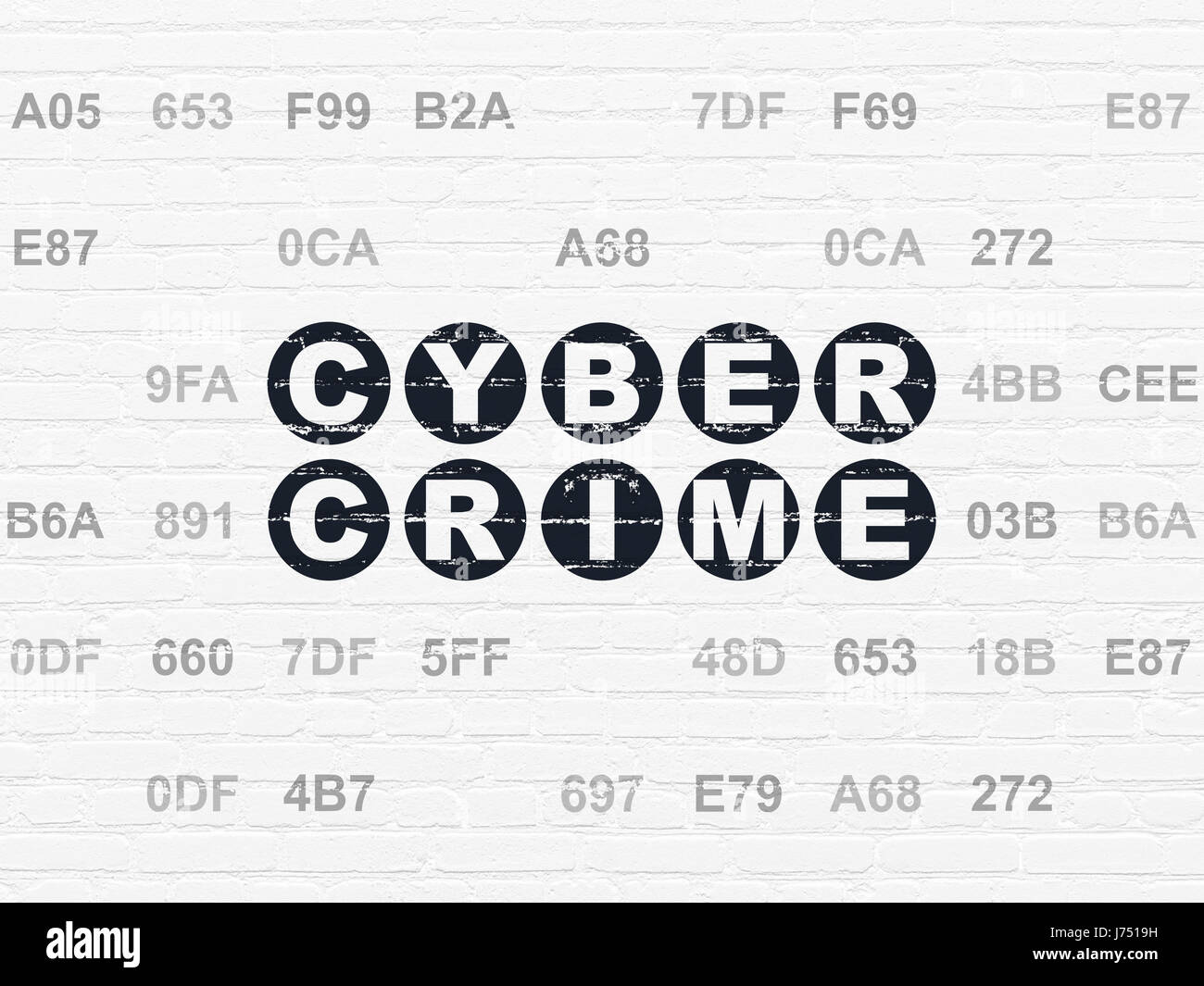 Safety concept: Cyber Crime on wall background Stock Photo - Alamy