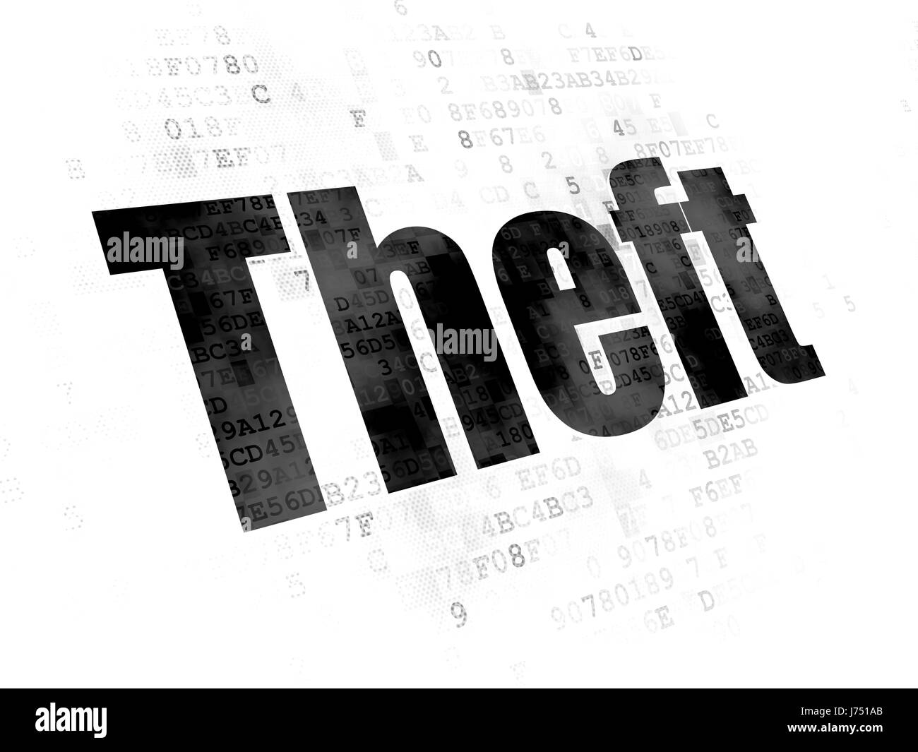 Protection concept: Theft on Digital background Stock Photo - Alamy