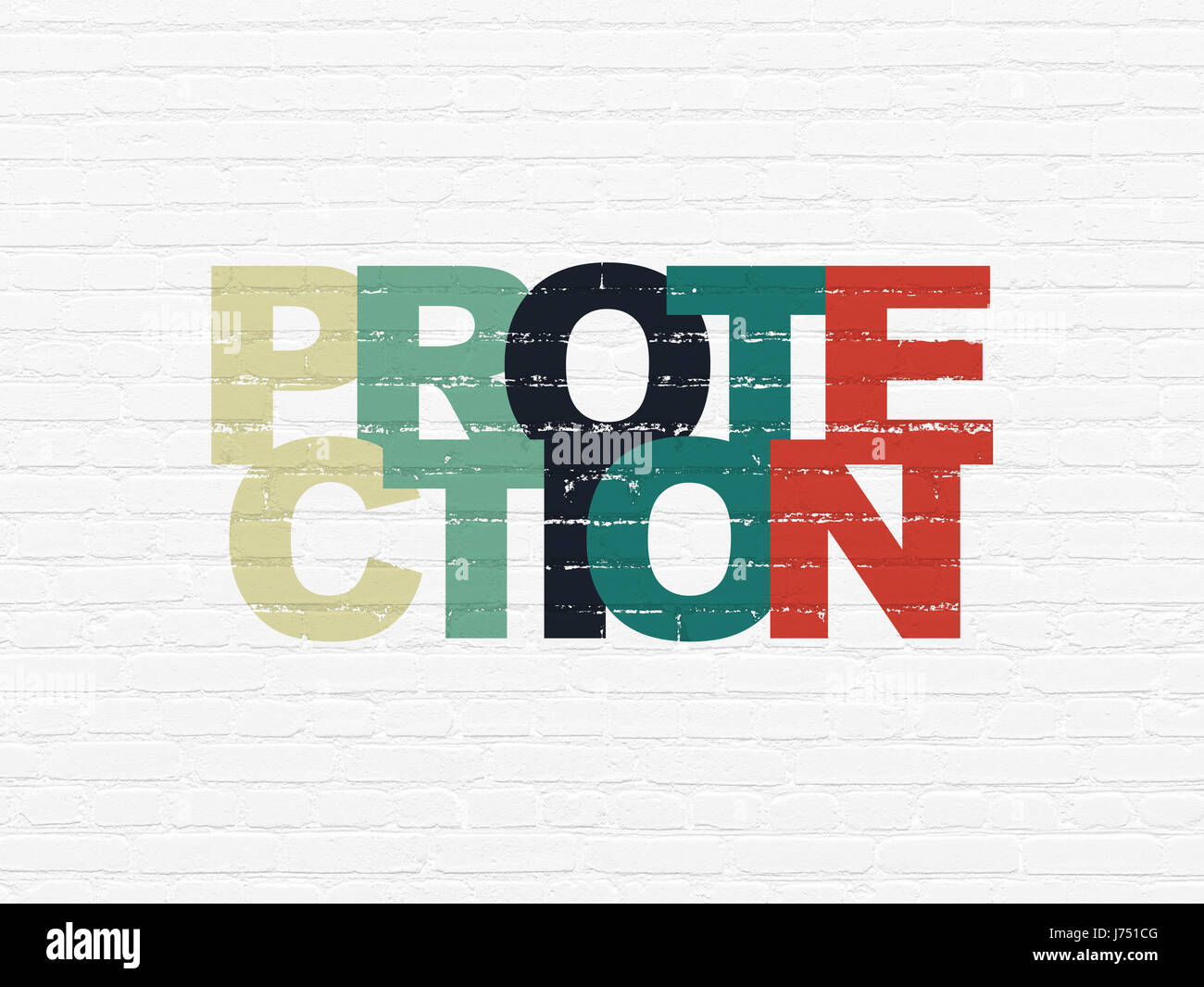 Protection concept: Protection on wall background Stock Photo - Alamy