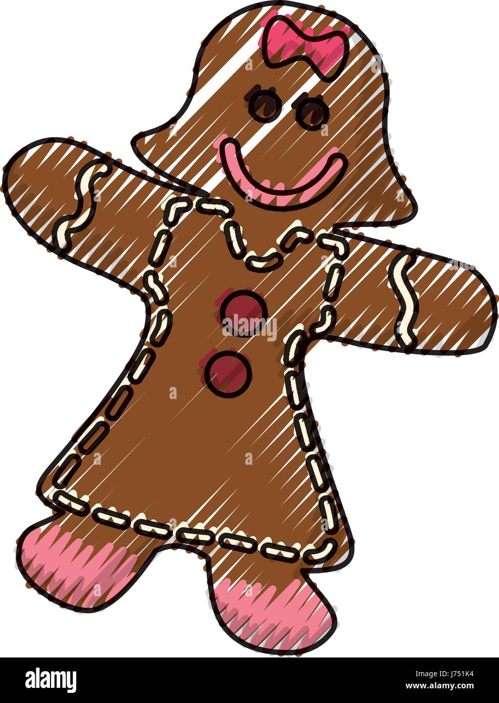 gingerbread girl cookie Stock Vector Image & Art - Alamy