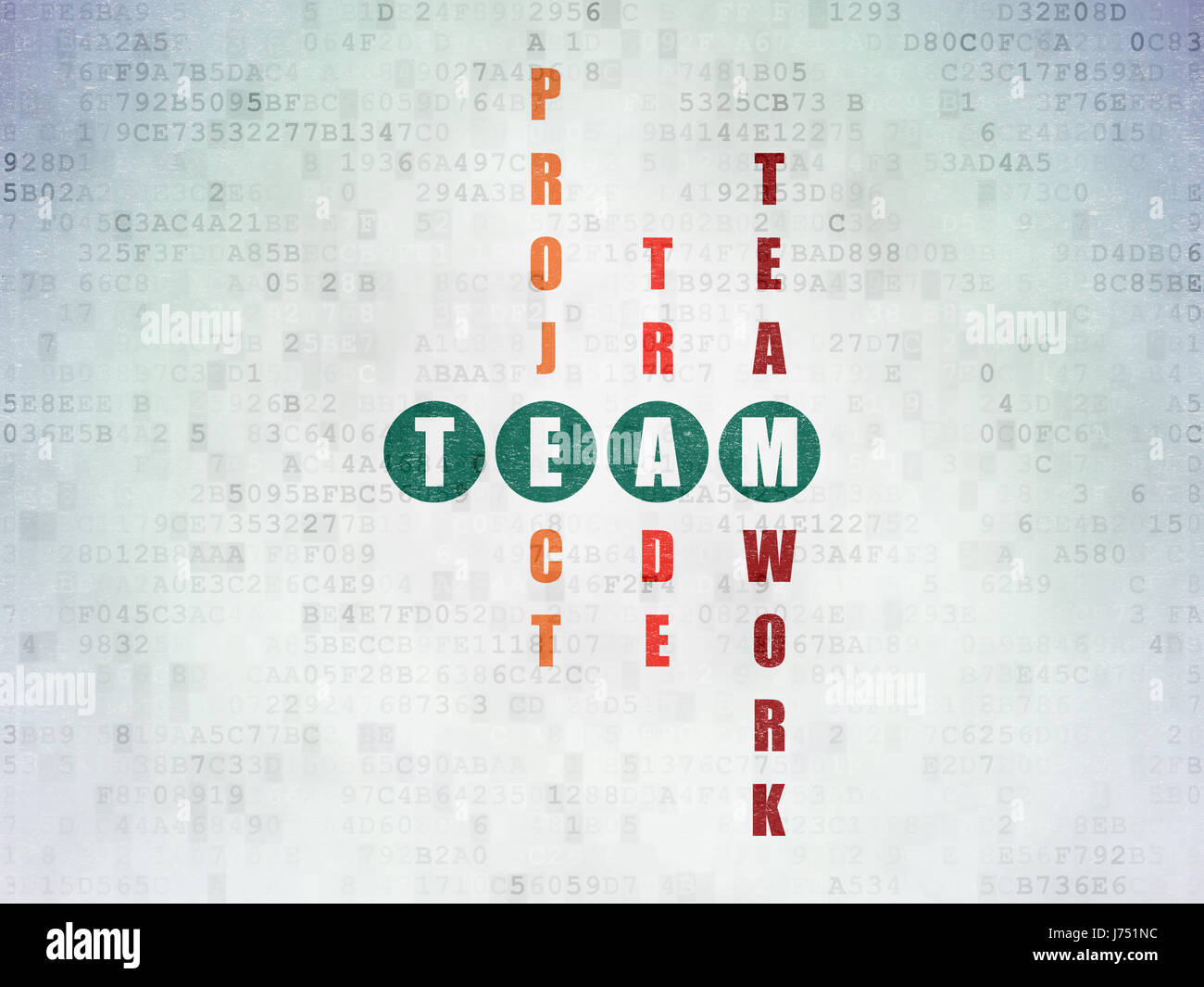 Business concept: Team in Crossword Puzzle Stock Photo - Alamy