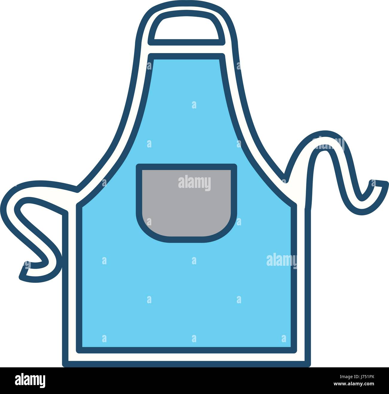 Blue and white apron Stock Vector Images - Alamy